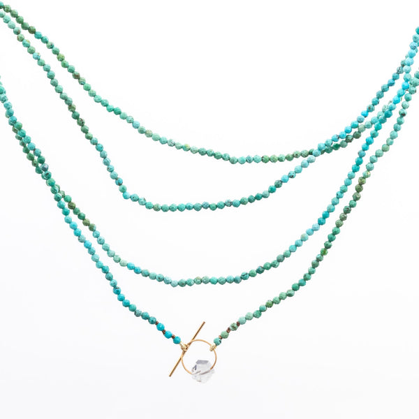 Shades of Turquoise Long Necklace – Kyoko Honda New York
